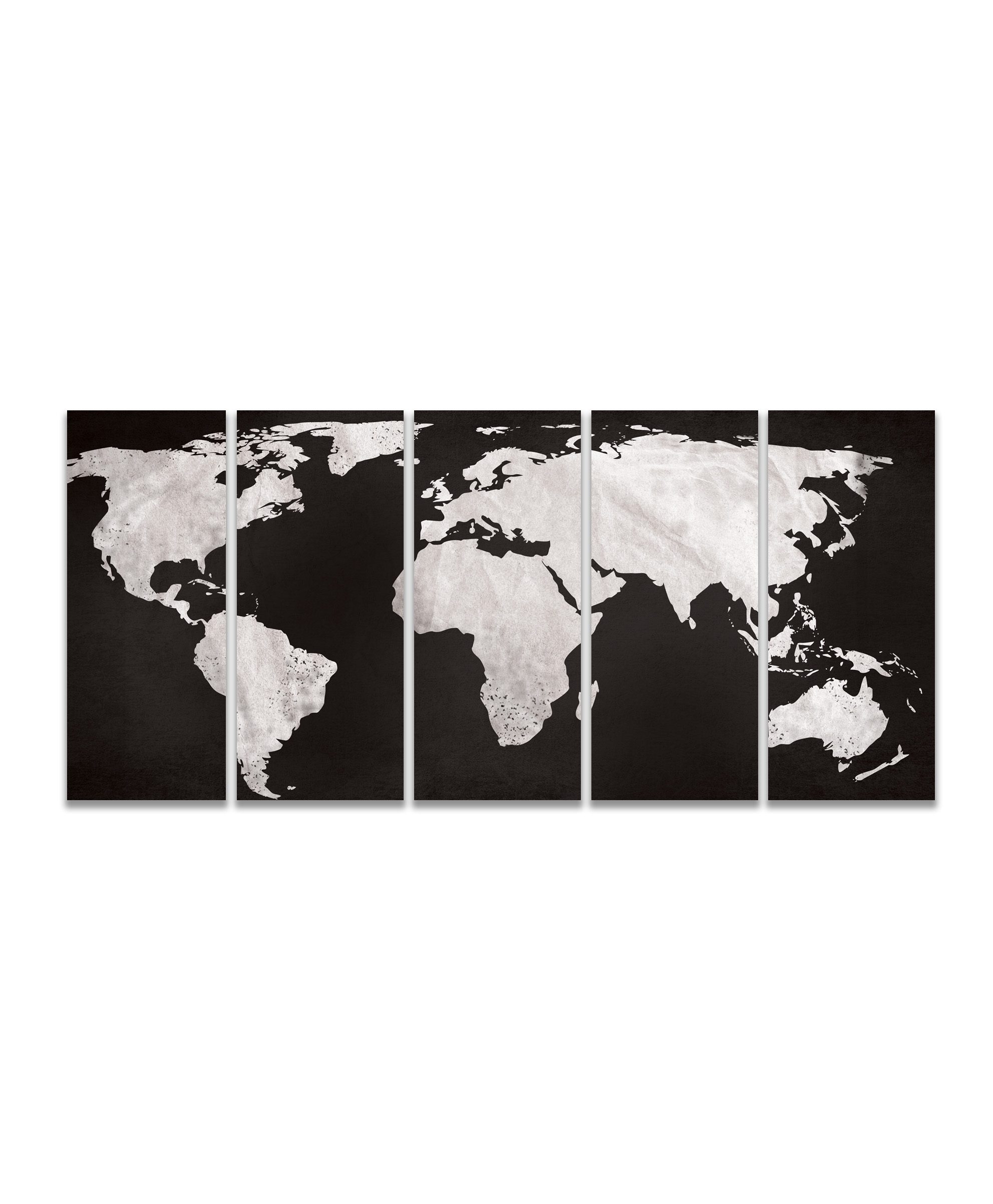 Obraz černobílá mapa světa | TOPTAPETY.cz